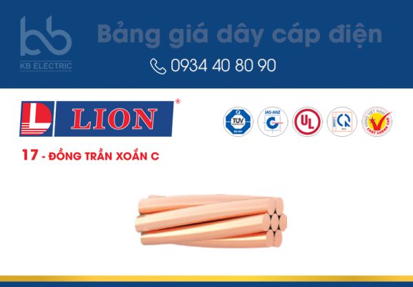Bảng giá đồng trần xoắn C Lion , cập nhật mới nhất